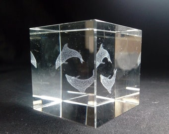 Etched Glass Cube - Etsy