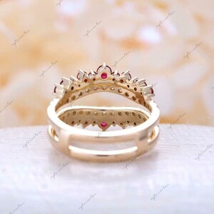 2.00 CT Red Ruby Enhancer Engagement Ring / Solitaire Enhancer Jacket ...