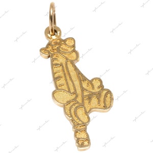 Winnie the Pooh Tigger Pendent Necklace / Nugget Style 18K Yellow Gold ...