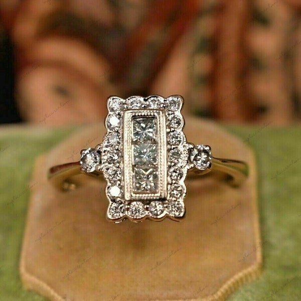 Silver Art Deco Ring - Etsy