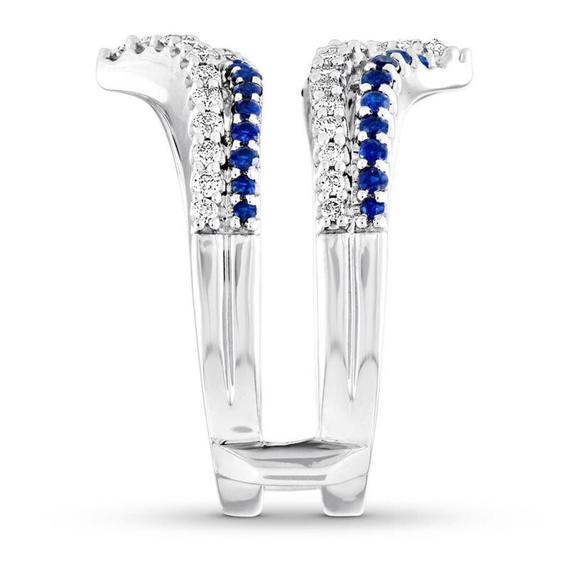 Double Chevron Style Enhancer Wedding Wrap Ring // 1.20 Ct | Etsy