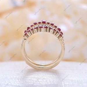 2.00 CT Red Ruby Enhancer Engagement Ring / Solitaire Enhancer Jacket ...