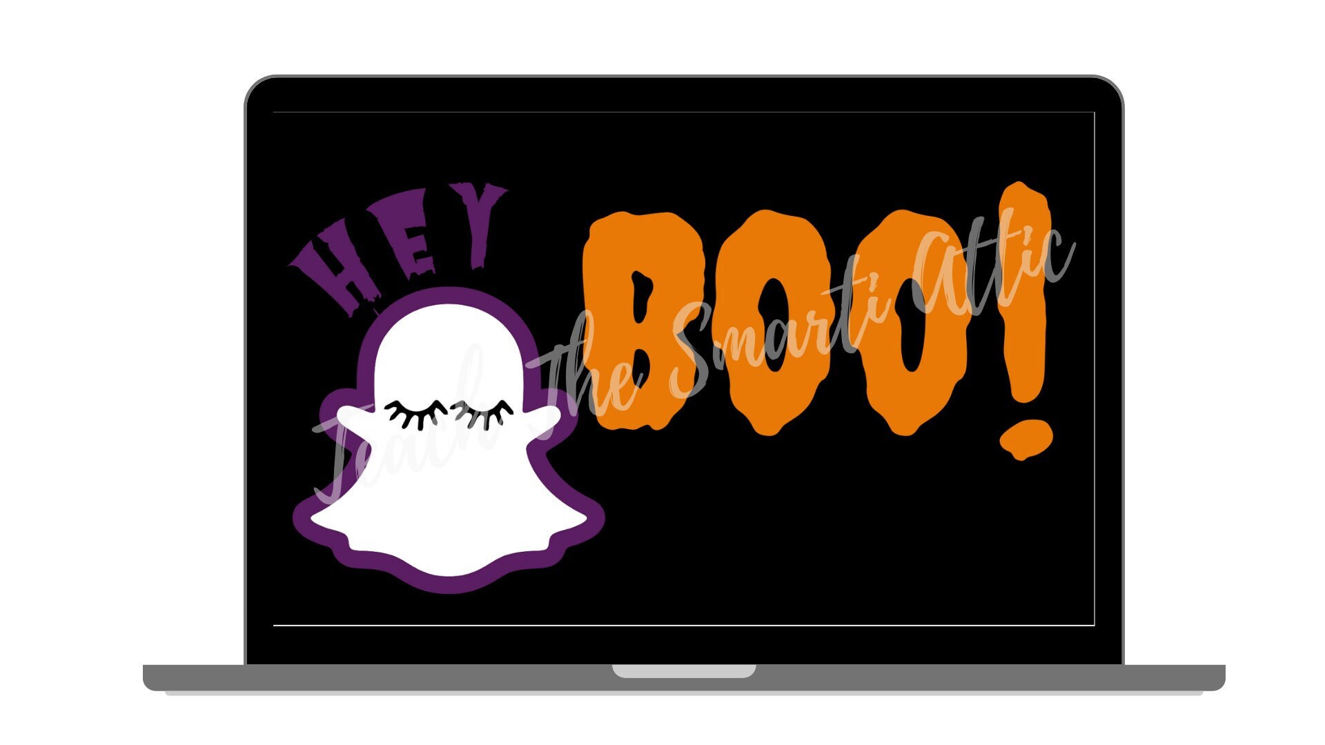 Halloween Desktop Wallpaper: Hey Boo! - Etsy