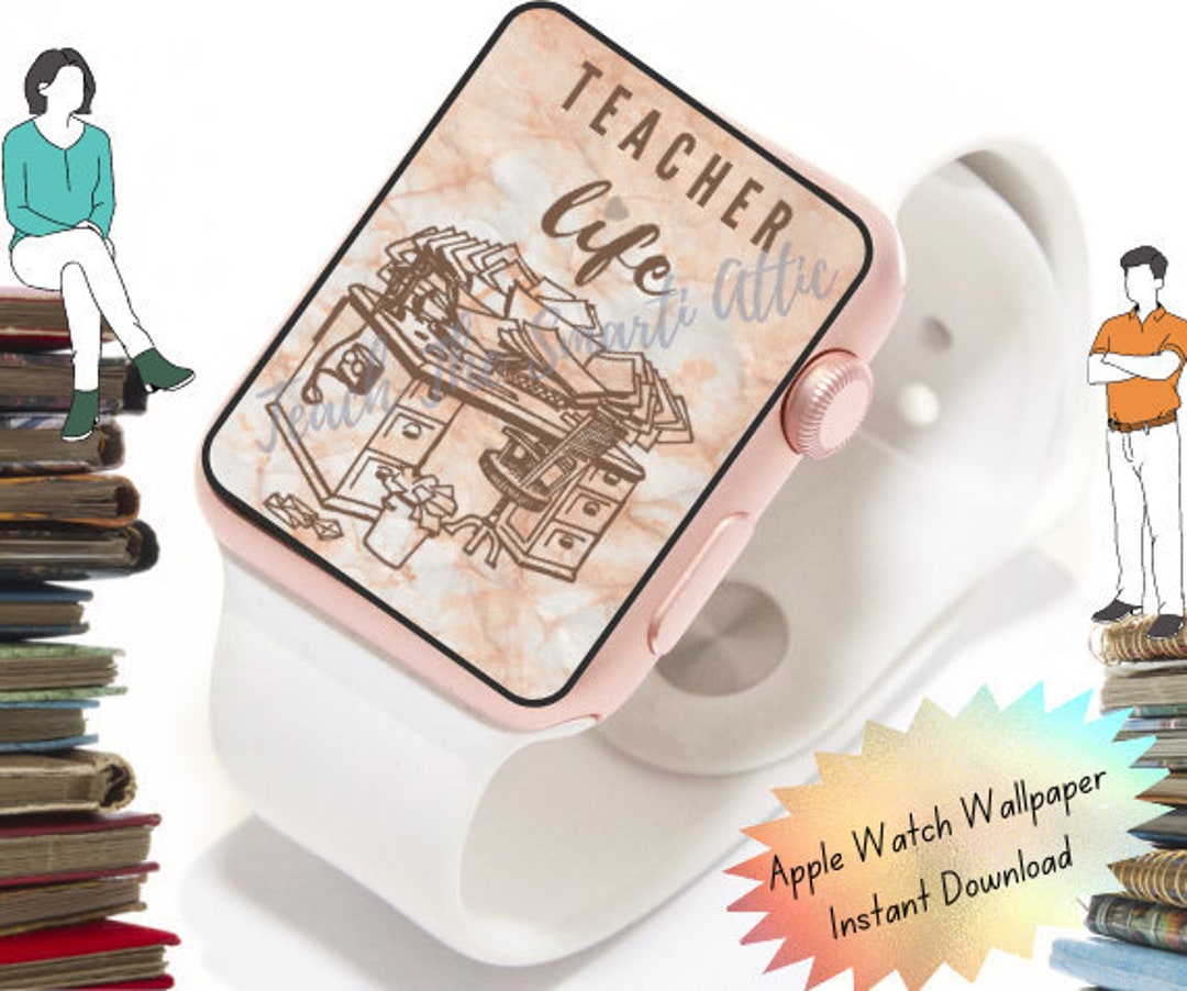 Personalisierte Tapete Life in the Classroom Tan Apple Watch Wallpaper ...