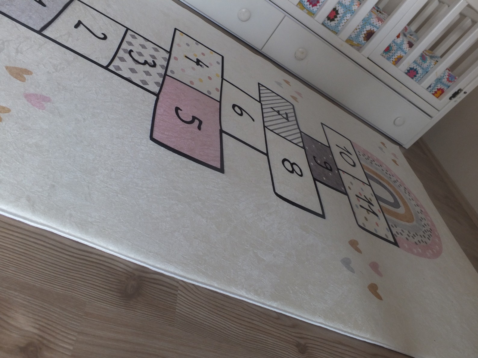 Rainbow Hopscotch Kids Play Rug / Nursery Mat - Etsy