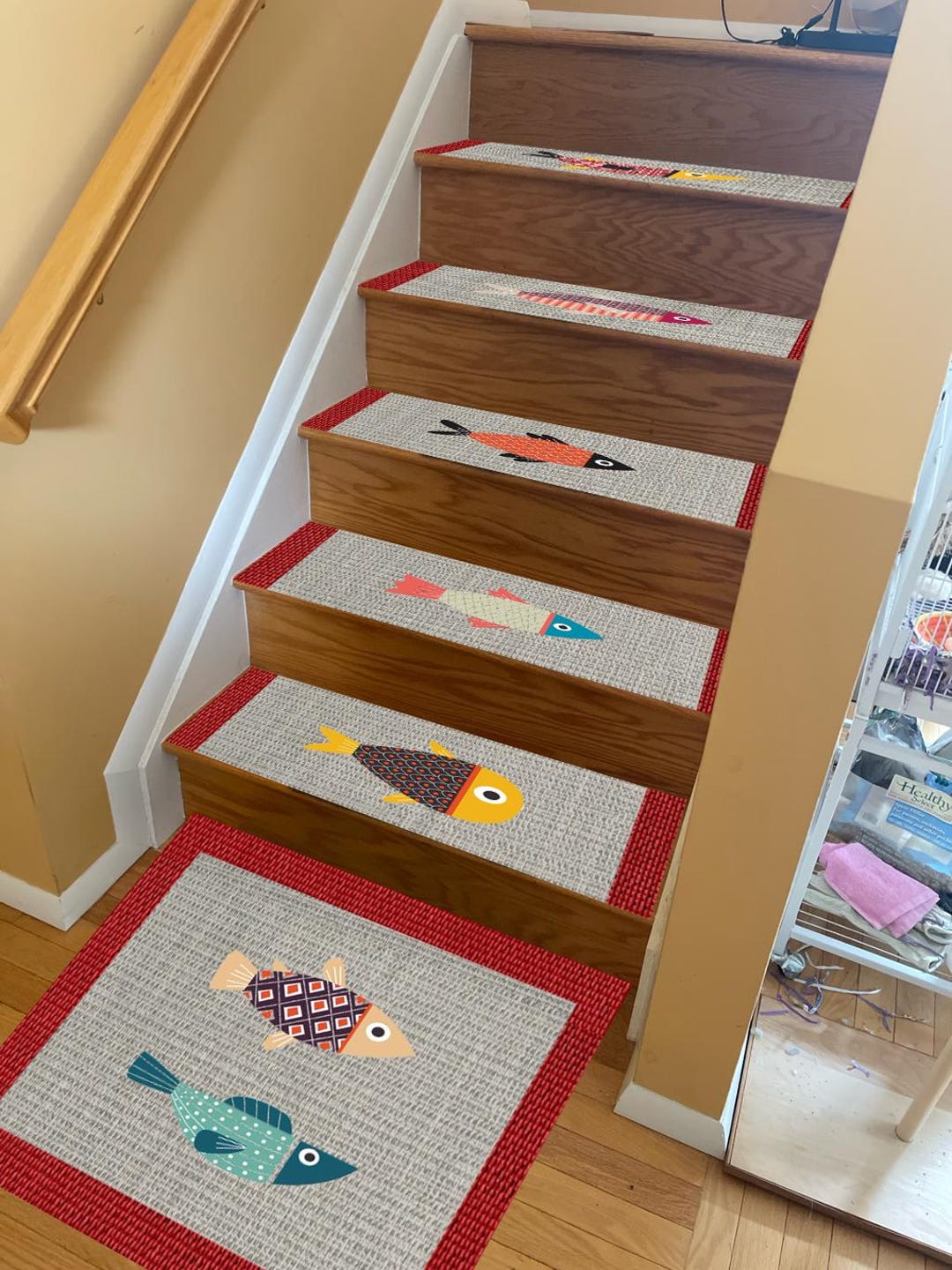 Non-slip Fish Stairs Rug Steps Mat Non Skid Carpet - Etsy