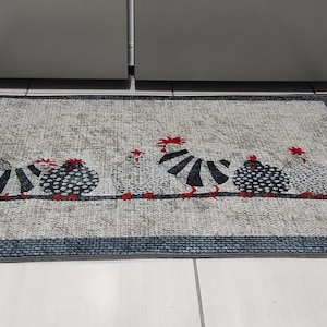 Chicken Kitchen Dining Room Runner Rug / Mat Non-skid Machine Washable ...