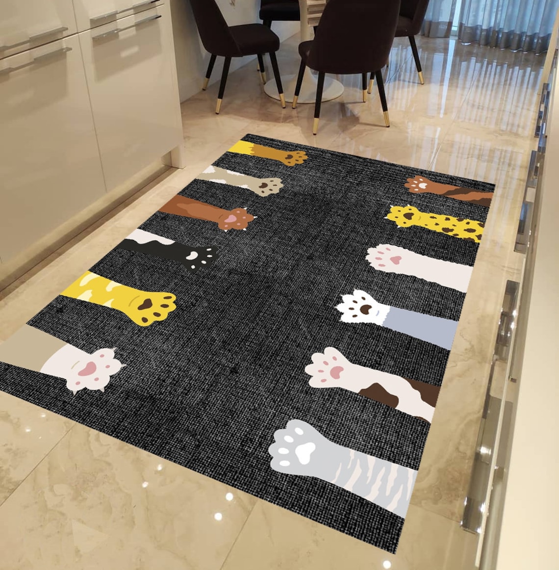 Cat Paws Non Slip Kitchen Area Rug Entry Runner Mat Gift Idea - Etsy