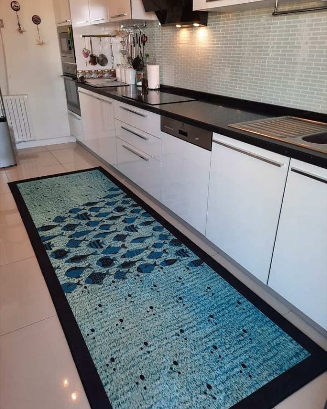 Fish Pattern Kitchen Rug Laundry Dining Room Area Runner Mat - Etsy