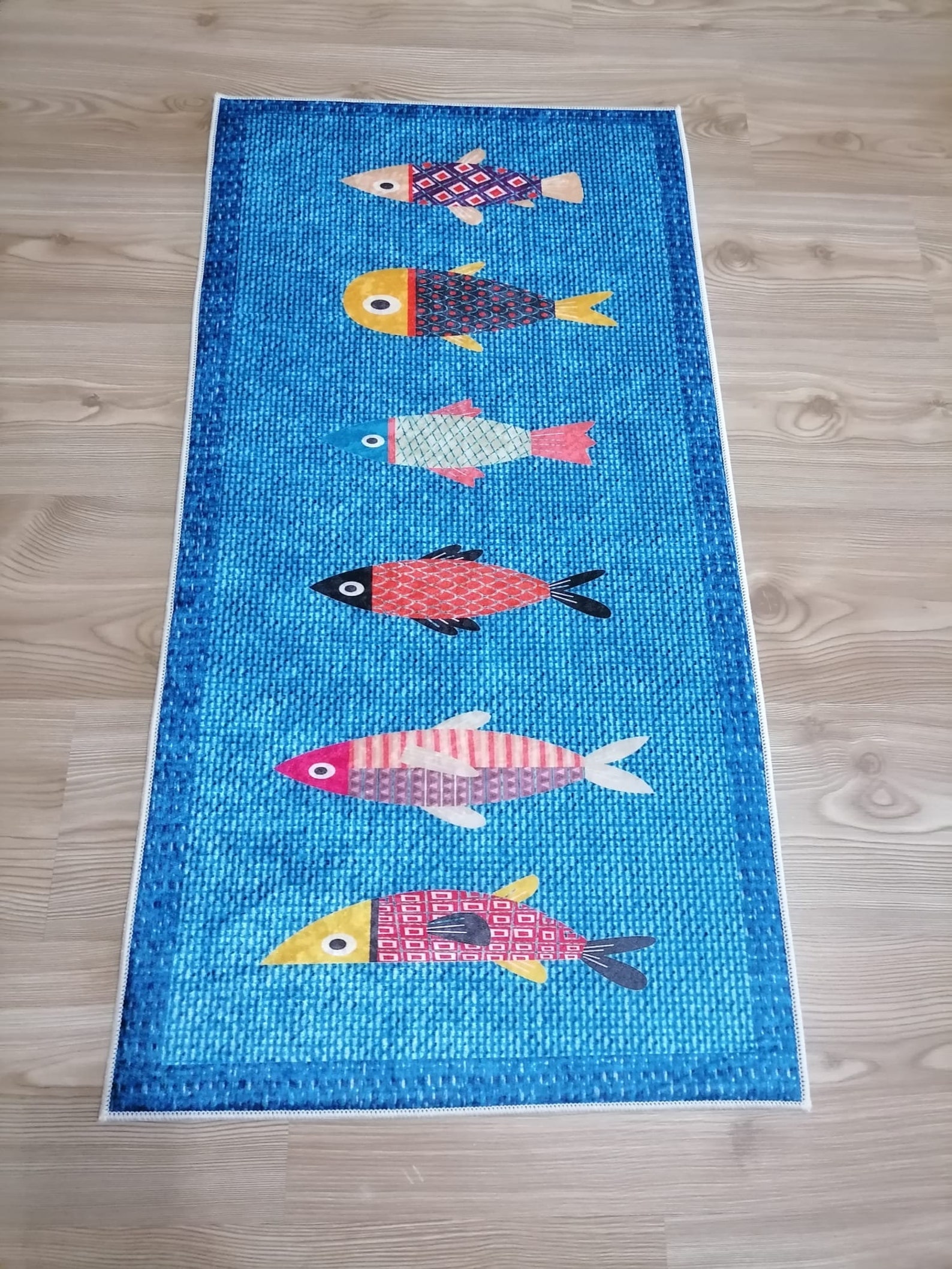Non Slip Washable Fish Blue Kitchen Rug Runner Carpet Mat - Etsy