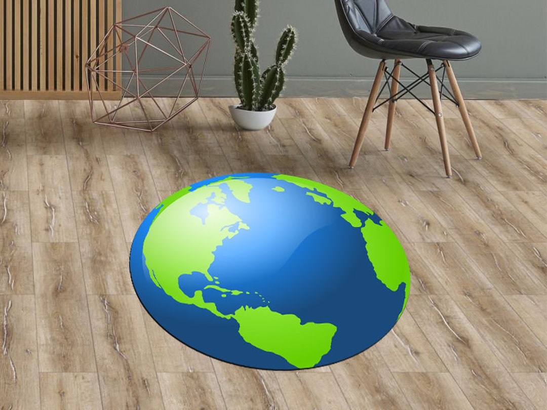 World Map Area Rug Kids Room Decor Carpet Gift Floor Mat - Etsy