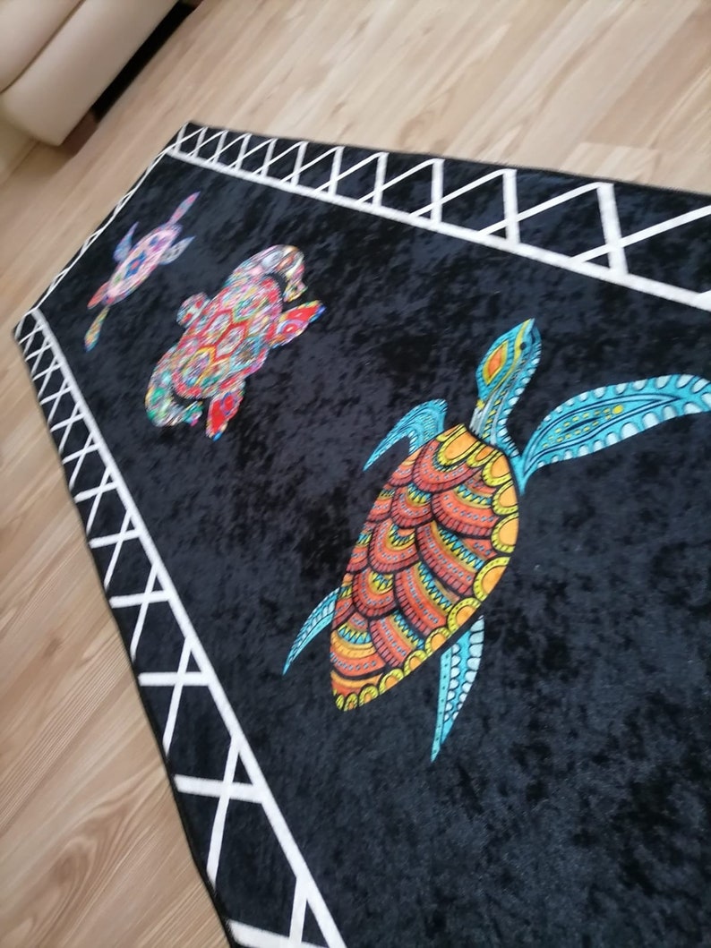 Tortoise Turtle Non-slip Washable Kitchen Rug Mat | Etsy