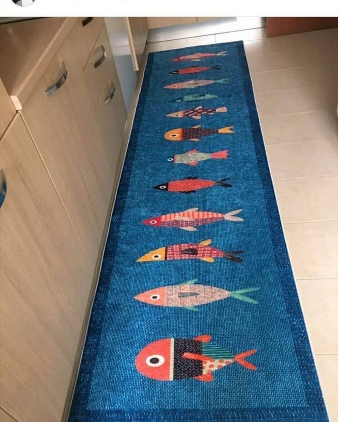 Non Slip Washable Fish Blue Kitchen Rug Runner Carpet Mat - Etsy