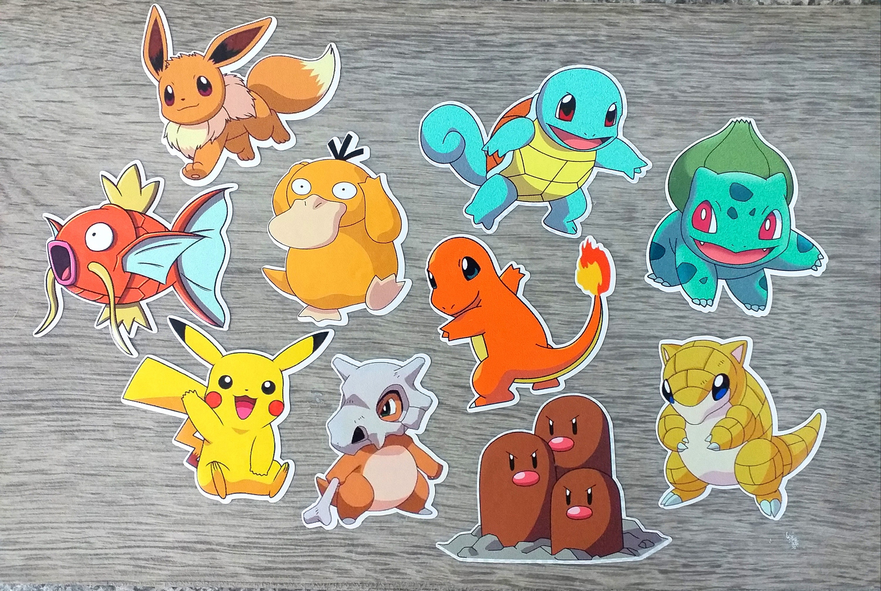 Pokemon Vinyl 10 Sticker Pack. Water Bottle Stickers Coffee | Etsy