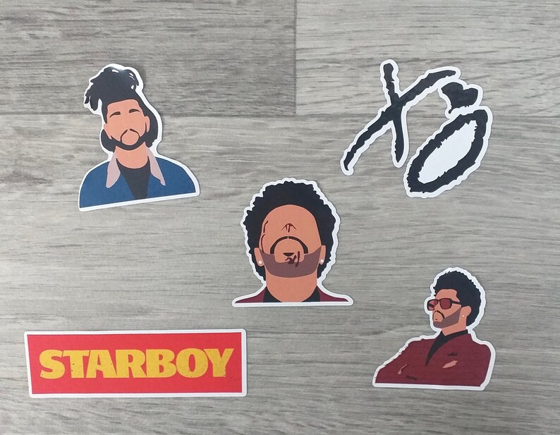 The Weeknd Vinyl Sticker Pack. Water Bottle Stickers Coffee | Etsy