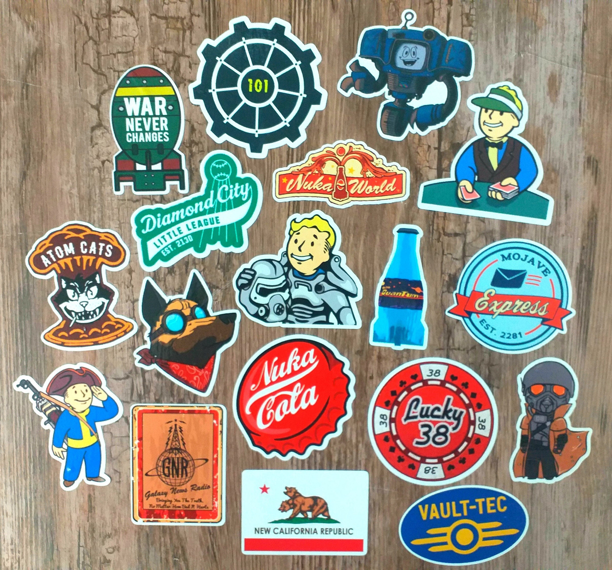 Fallout Vinyl Sticker Packs. Water Bottle Stickers Coffee Mug | Etsy