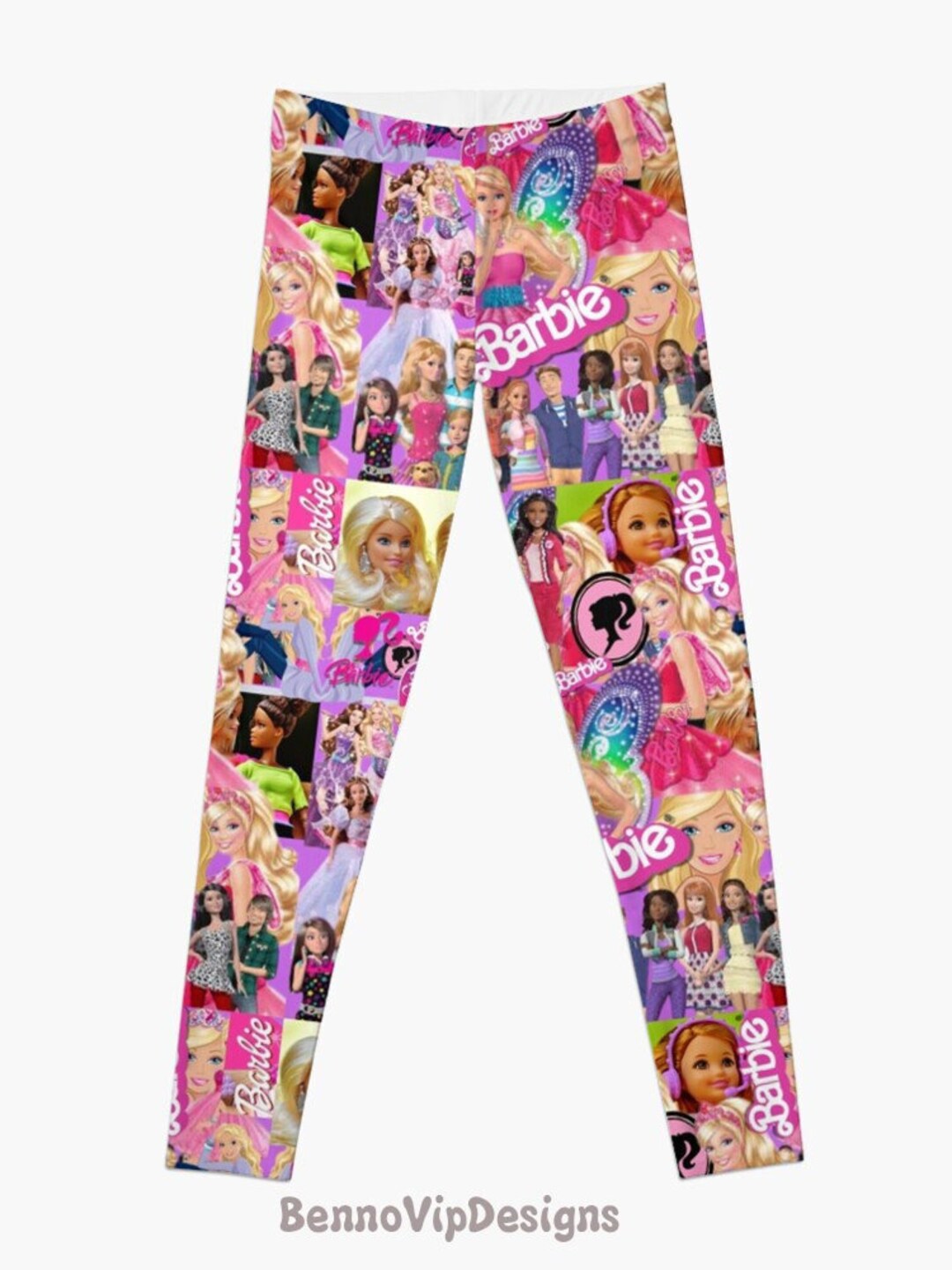 Cute Barbie Assorted Character Collage Leggings for Women - Etsy