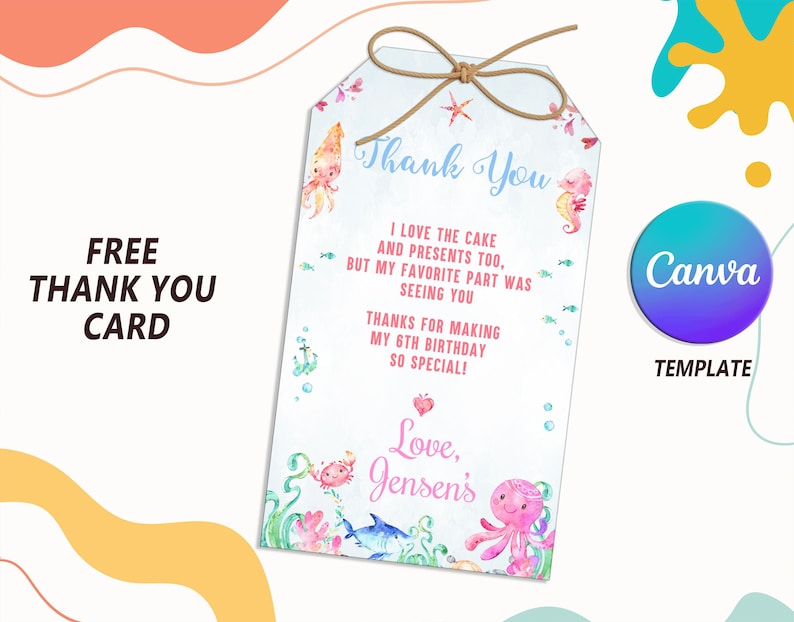 Editable Under the Sea Birthday Invitation, Editable Ocean Animals ...