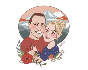 Custom Portrait Character Drawing - Etsy UK