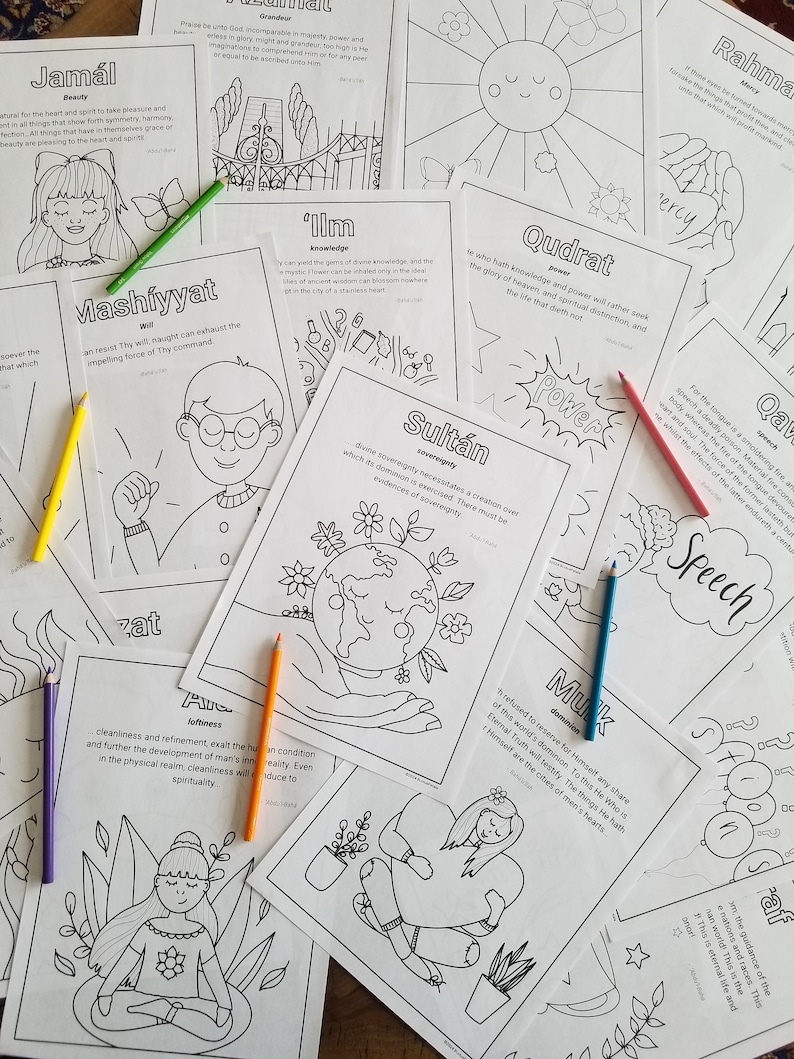 Instant Download 19 Day Feast Coloring Pages/bahai Feast Coloring Pages ...