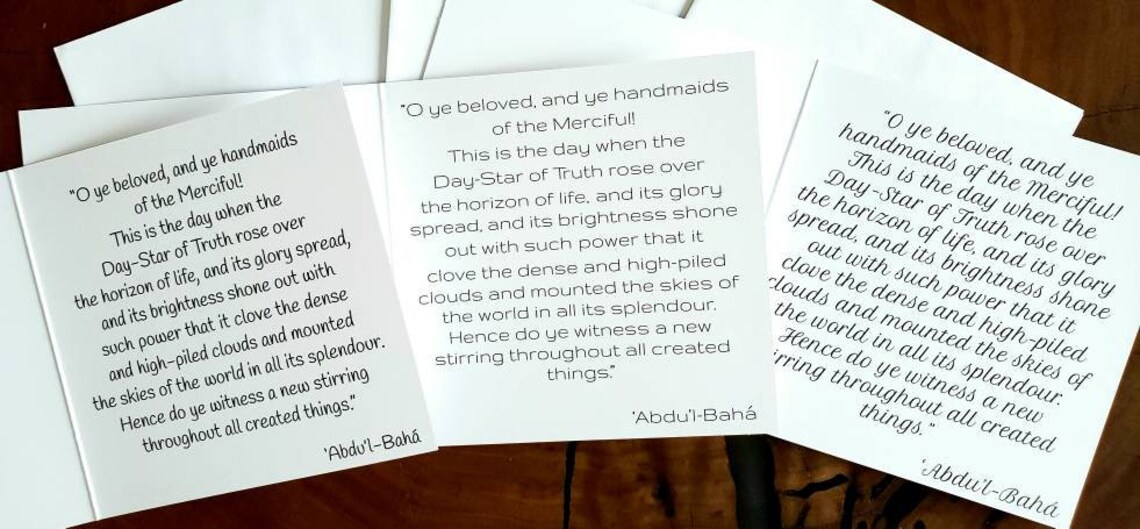 Ridván Cards, Bahai Cards, Bahai Gifts, Bahai Holy Days, Ridván, Set of ...