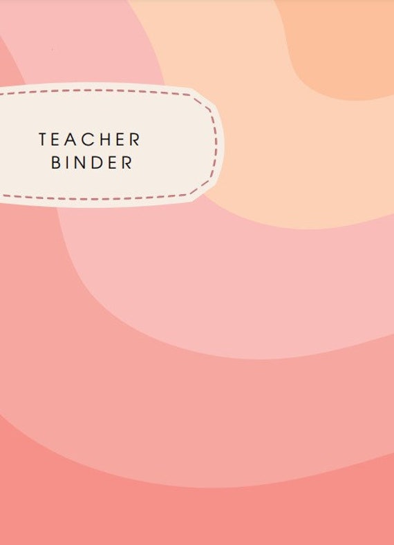 Teacher Binder Cover Pages - Etsy
