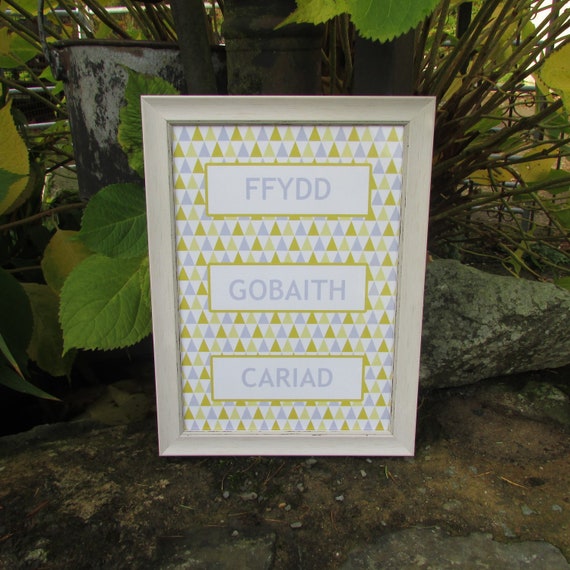 Ffram Ffydd Gobaith Cariad | Etsy