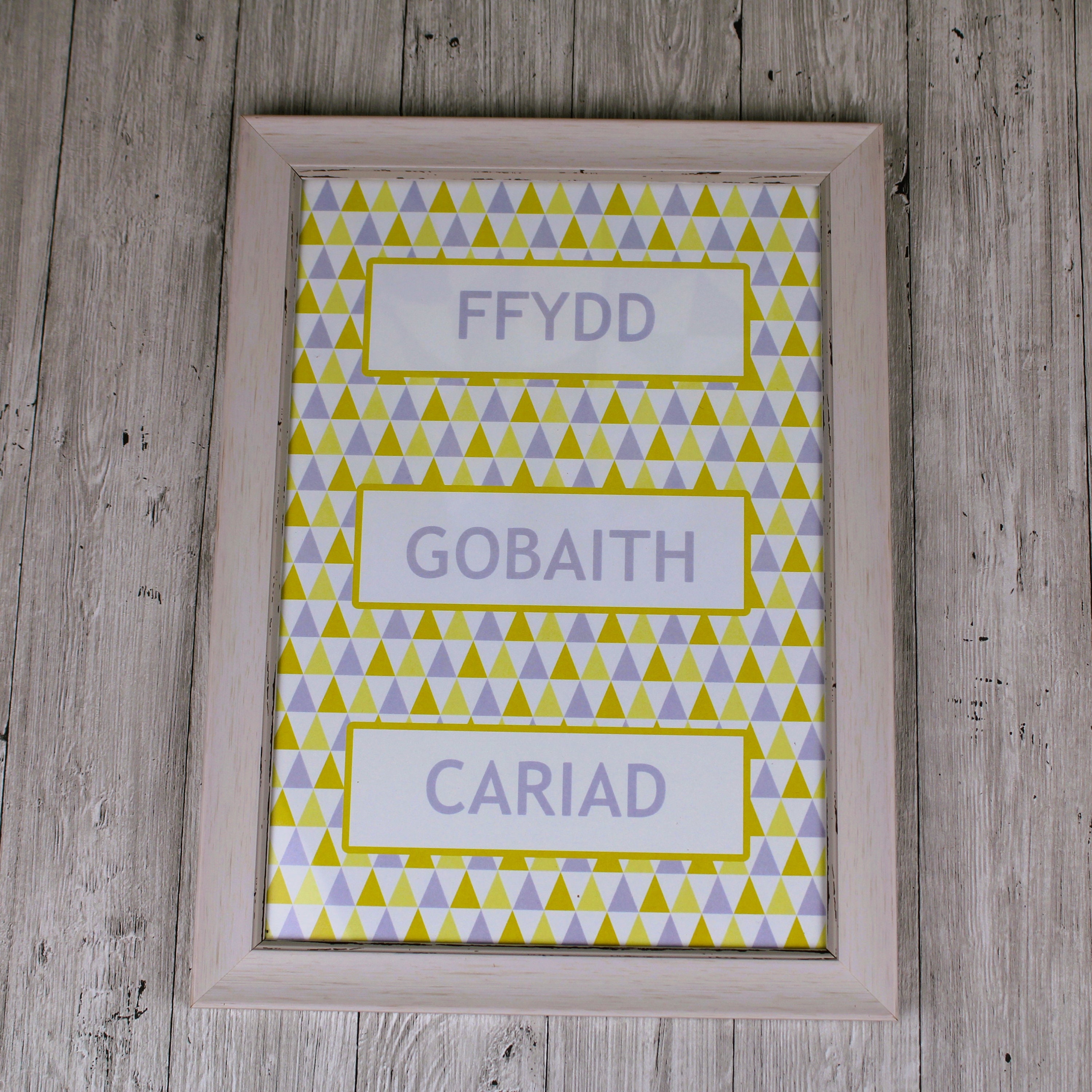 Ffram Ffydd, Gobaith, Cariad - Etsy