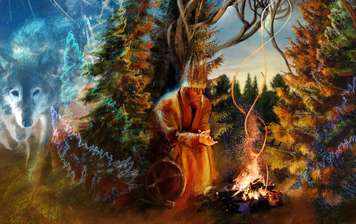 LIMITED EDITION Shaman Fine Art Paper Print vibrations - Etsy