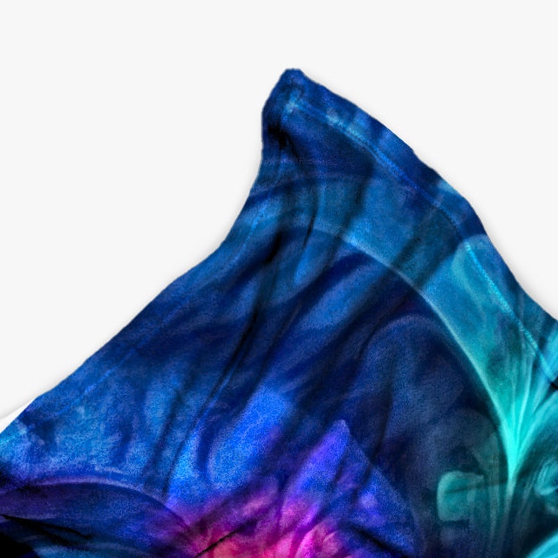 Psychedelic UV Reactive Blanket, Blacklight Art Bedspread, Vibrant ...