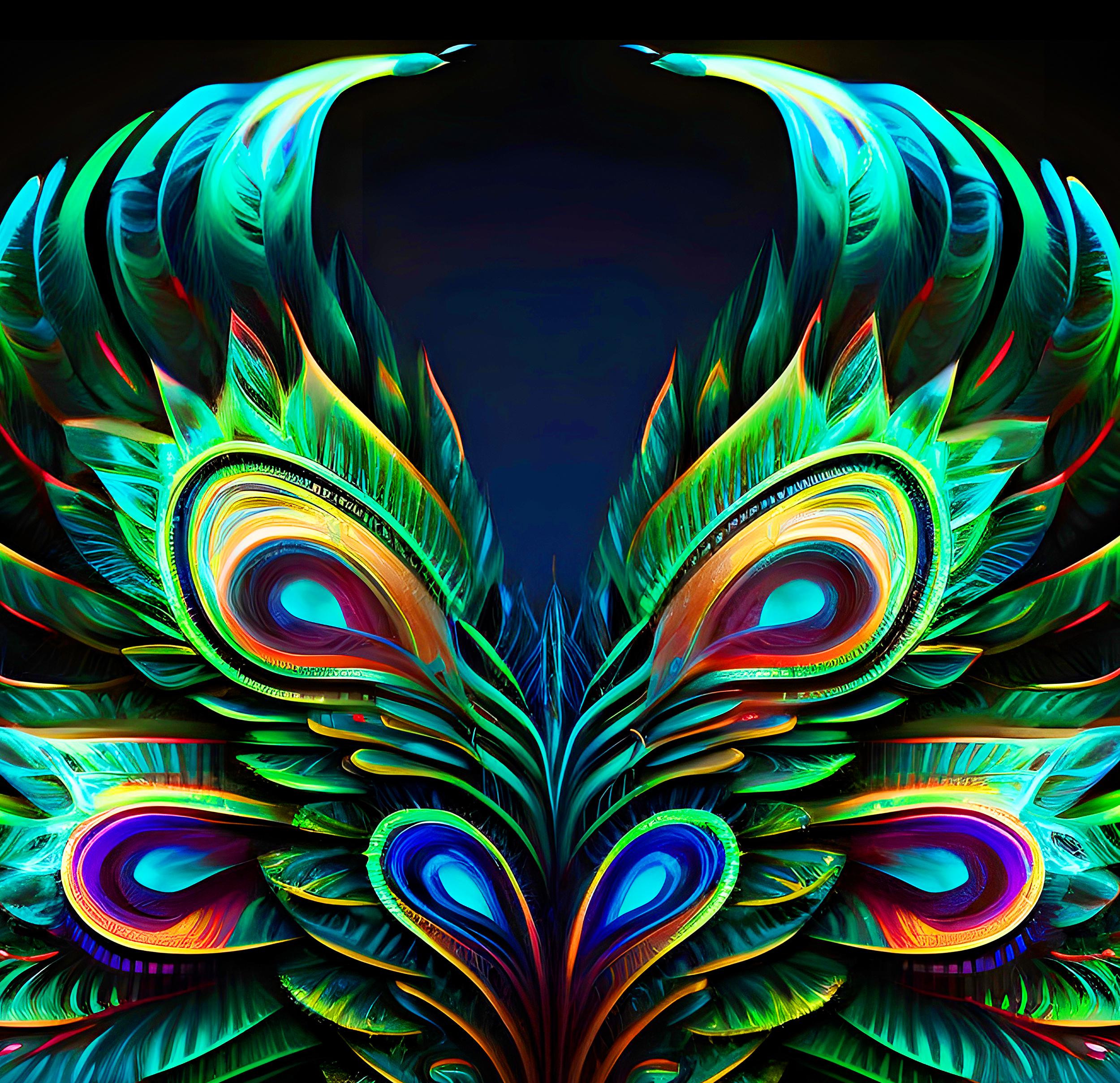 UV Reactive Owl Curtain: Psychedelic Blacklight Window Decor - Etsy