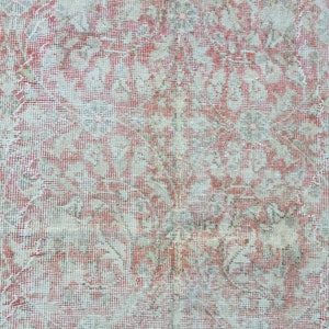 7x10 Faded Pattern Rug, Handmade Rug, Area Rug, 6'7 X 9'11 Vintage Rug ...