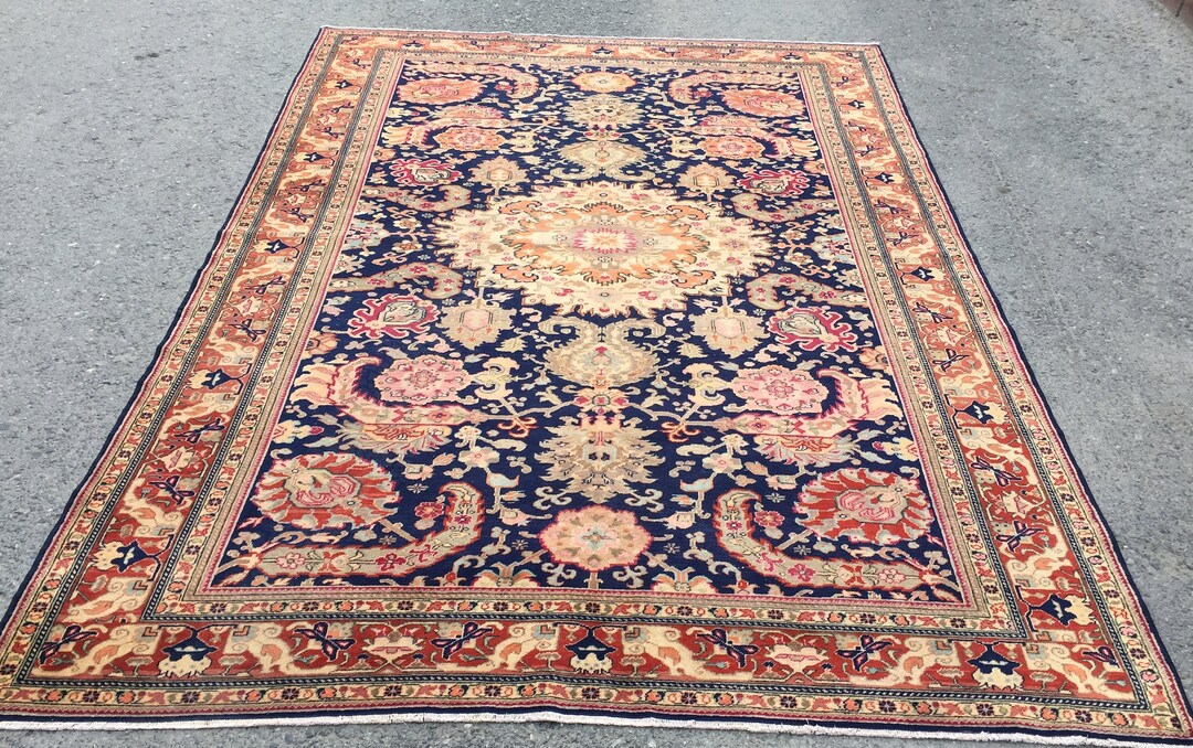 6x10 Unique 70's Rug, Vintage Living Room Rug, 6'3 X 9'6 Area Rug ...