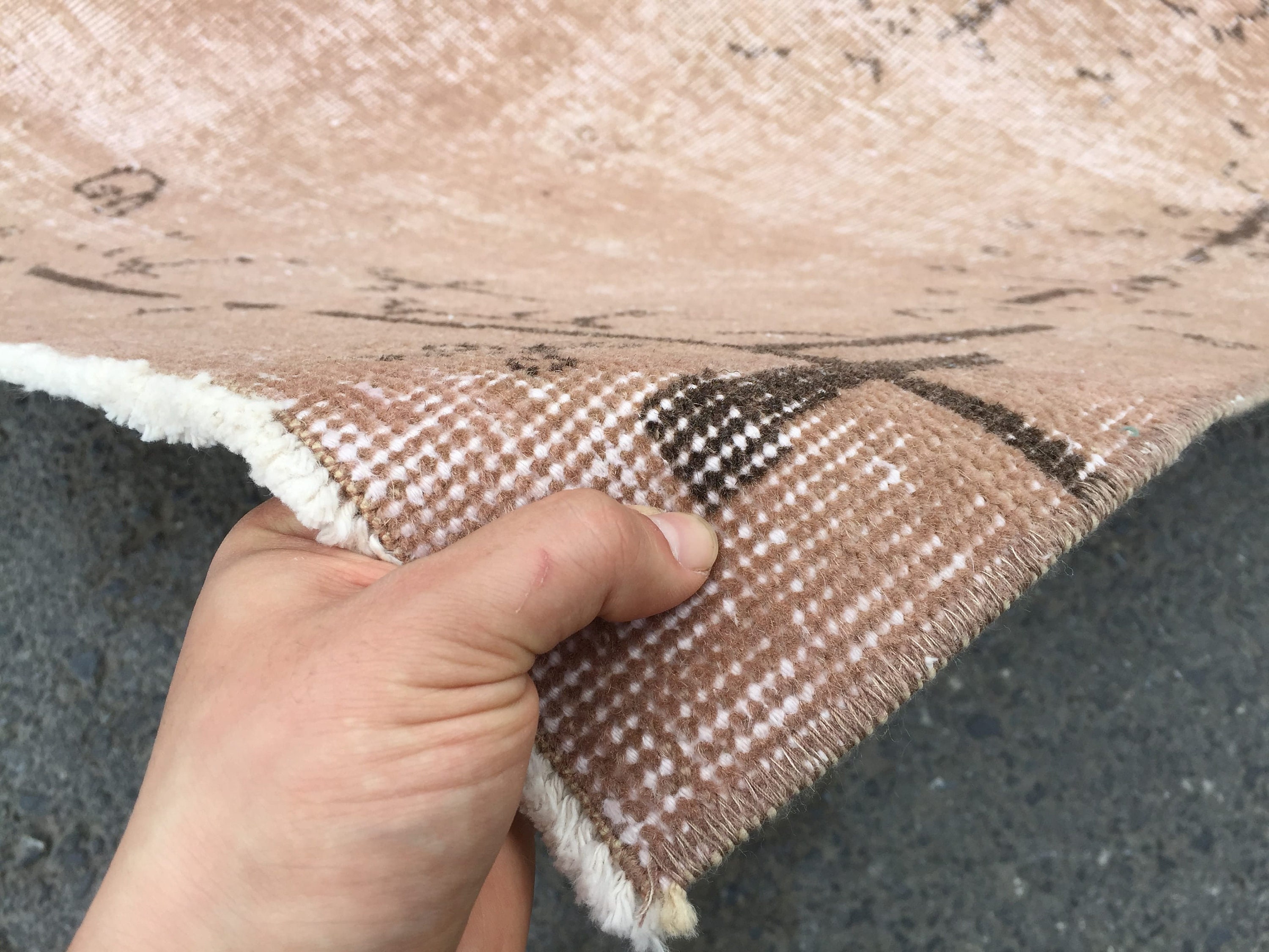 5x9 Handmade Rug , Woven Rug , Minimal Rug, 4'10" X 8'8" Faded Rug ...