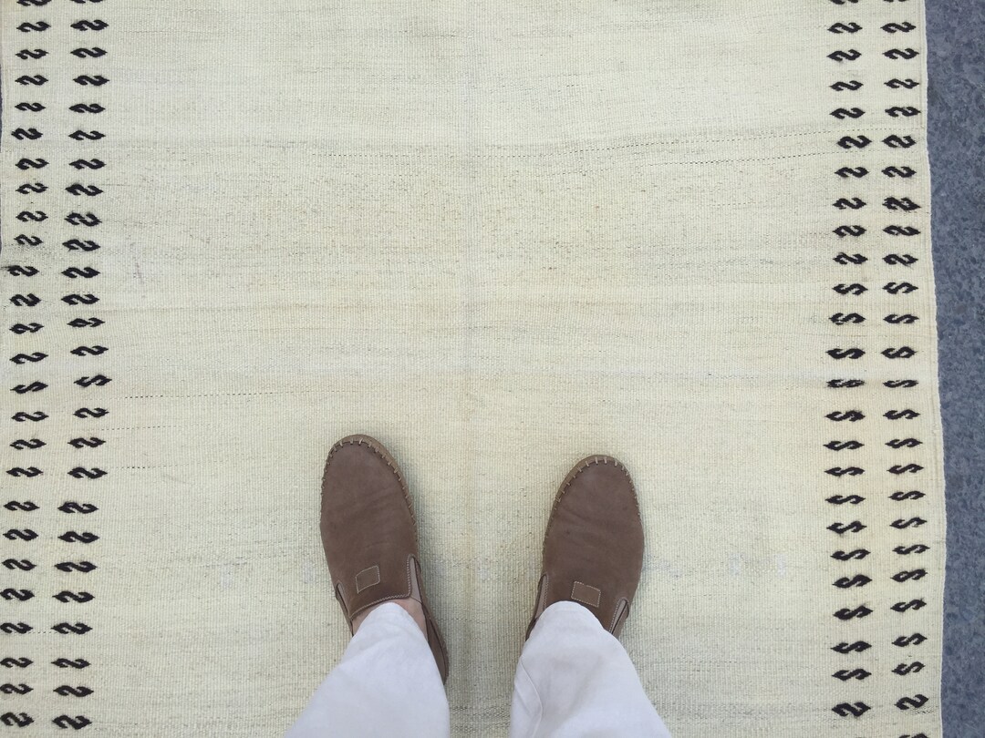 4x7 Simple Office Runner, Oriental Hemp Corridor Rug, 3'7" X 7'5 ...