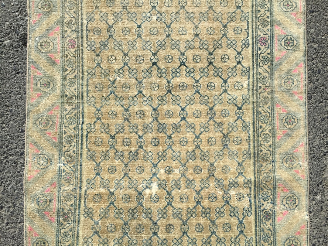 3x15 Extra Long 70's Runner , Vintage Runner Rug , Extremely Distressed ...