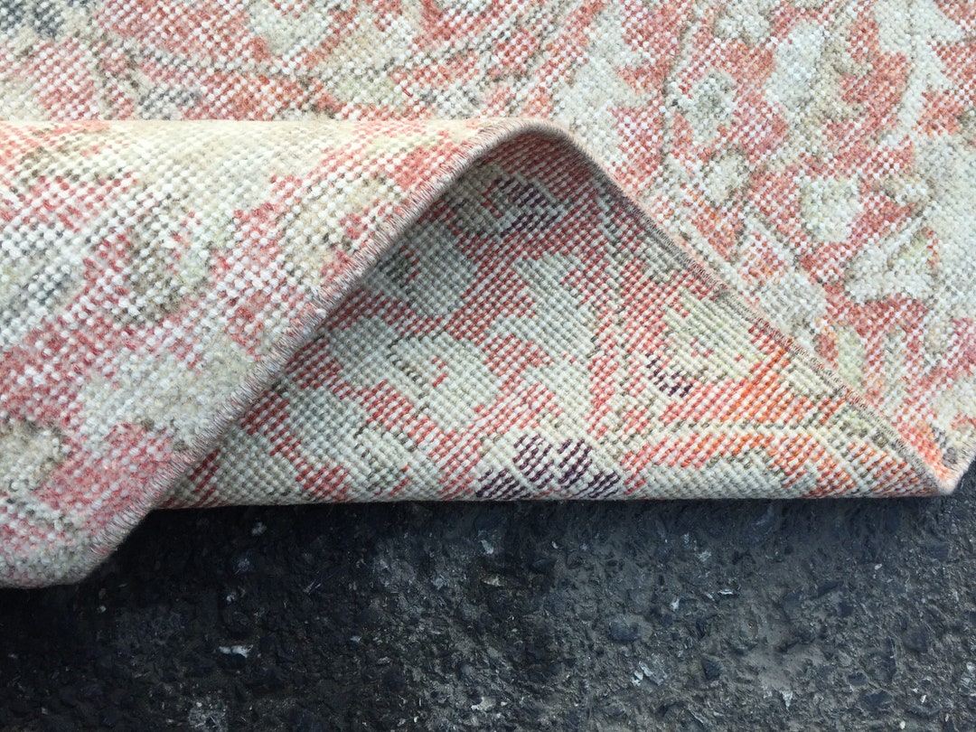 7x10 Faded Pattern Rug, Handmade Rug, Area Rug, 6'7 X 9'11 Vintage Rug ...