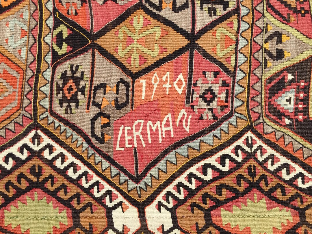 7x15 High Quality Vintage Runner, Geometric Area Rug, 6'9" X 15'3 ...