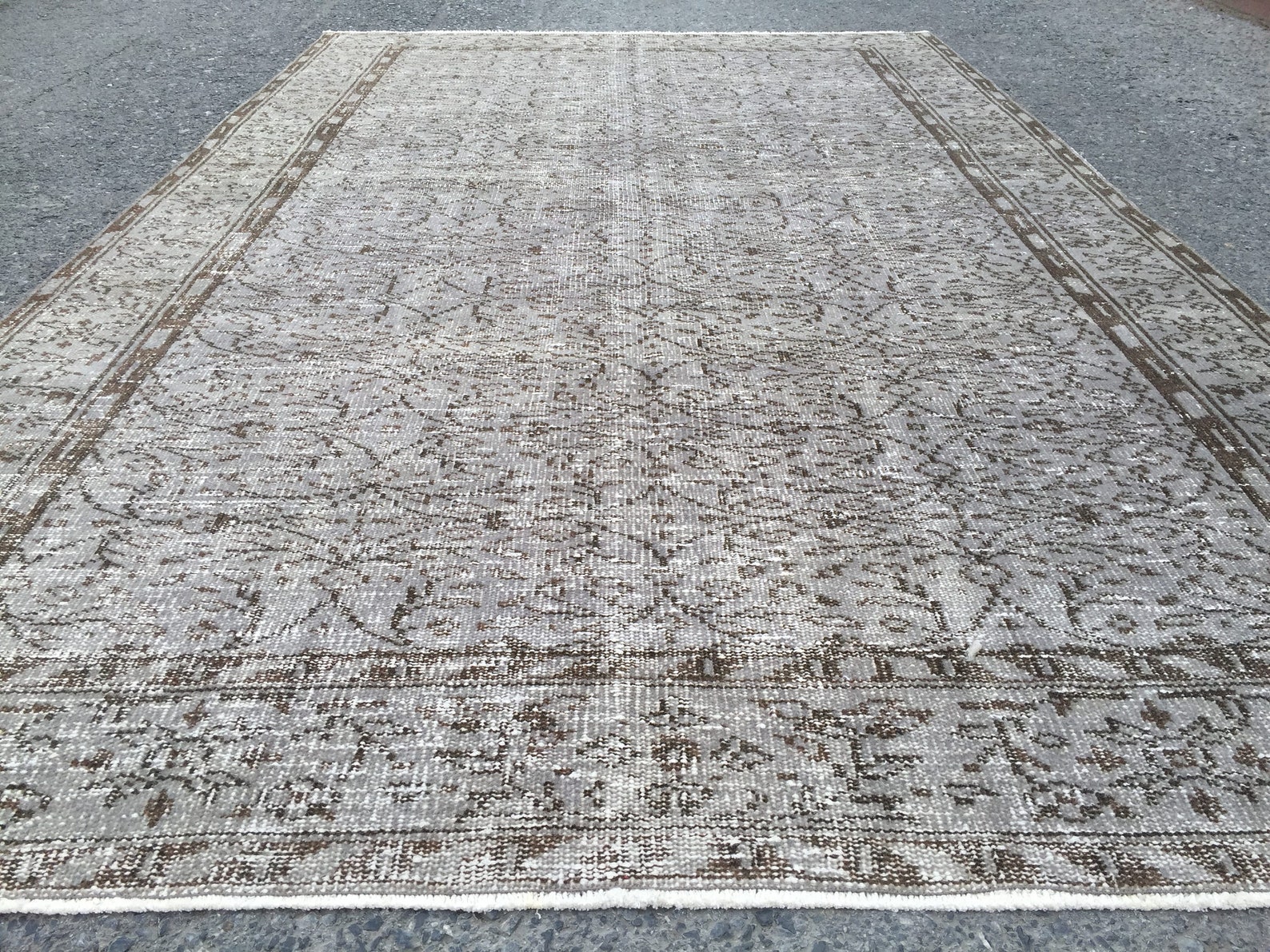 5x9 Grey Kitchen Rug, Dining Room Rug, Rug for Living Room, Grey ...