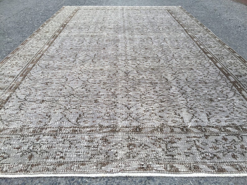 5x9 Grey Kitchen Rug, Dining Room Rug, Rug for Living Room, Grey ...