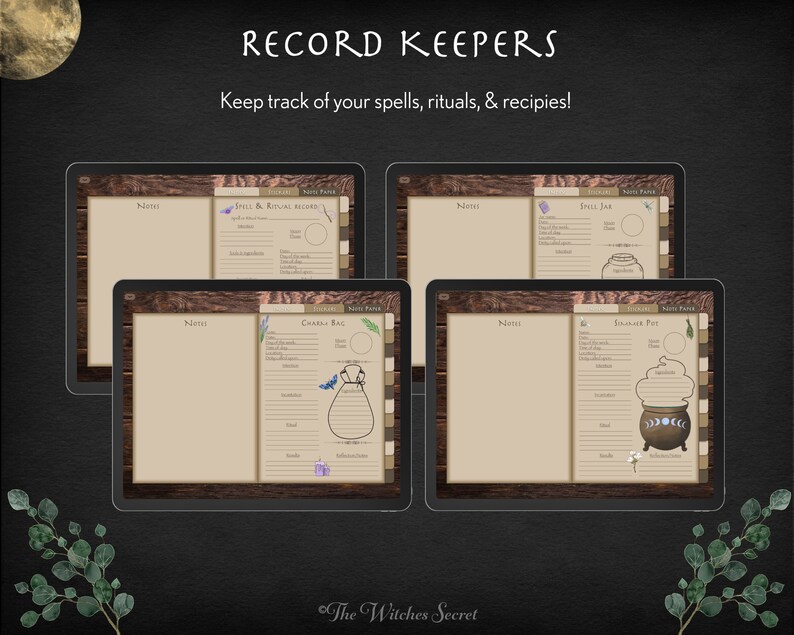 Digital Book of Shadows Pages for Goodnotes, Notability & Noteshelf ...