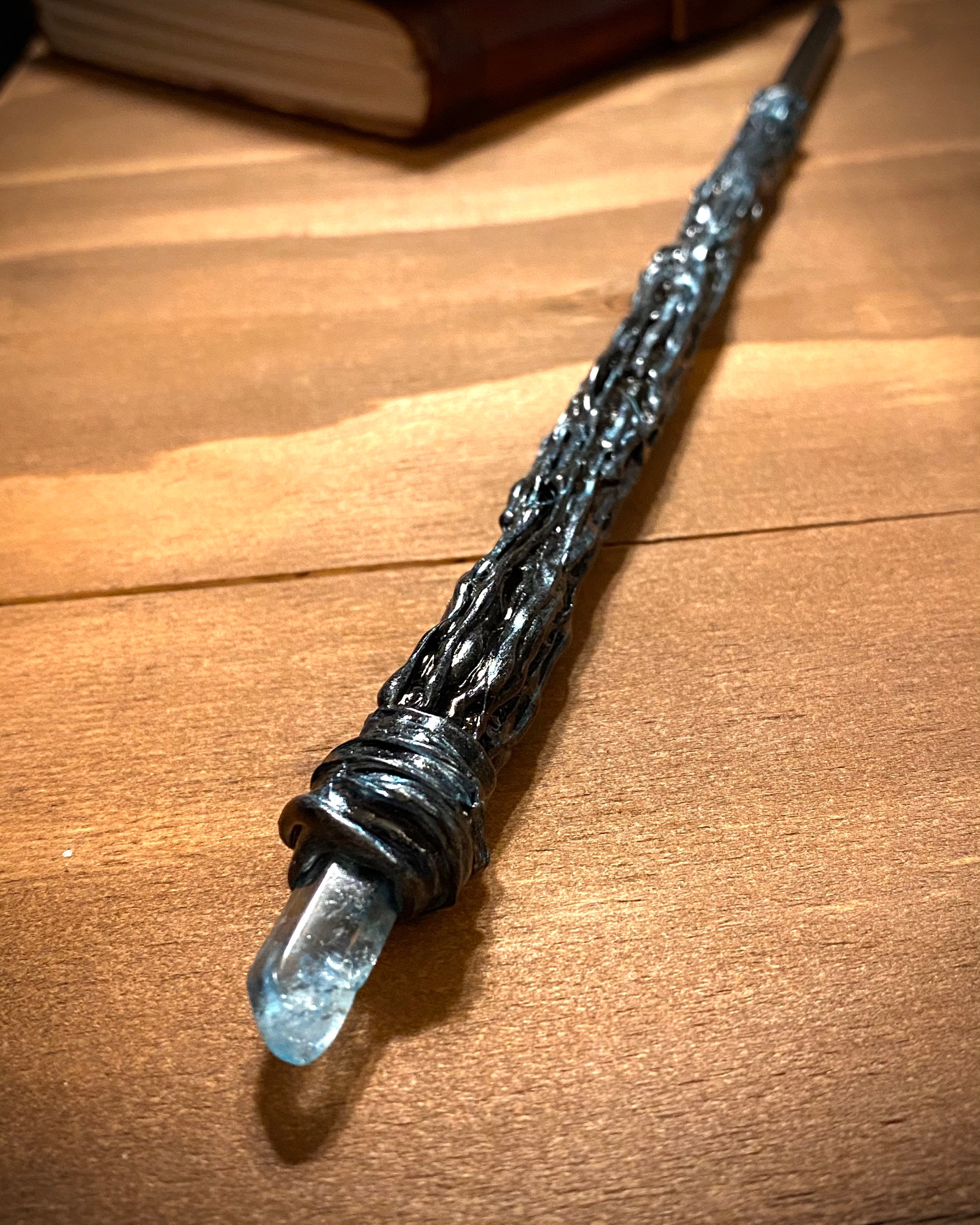 Magic Wand Blue Crystal Wand Witch Wand Gift for Witch - Etsy