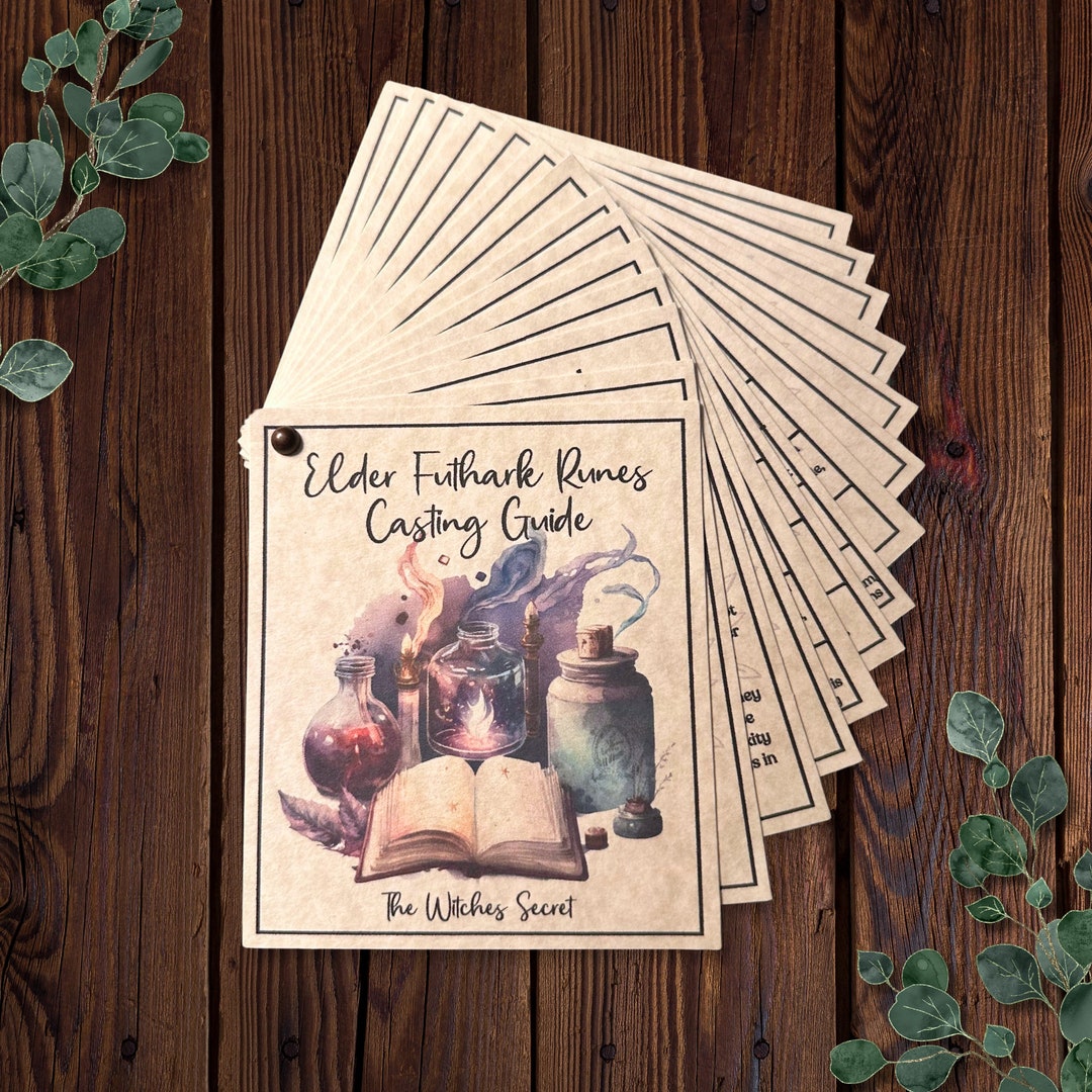 Rune Stone Casting Guide, Elder Futhark Pocket Casting Guide, Rune Book ...