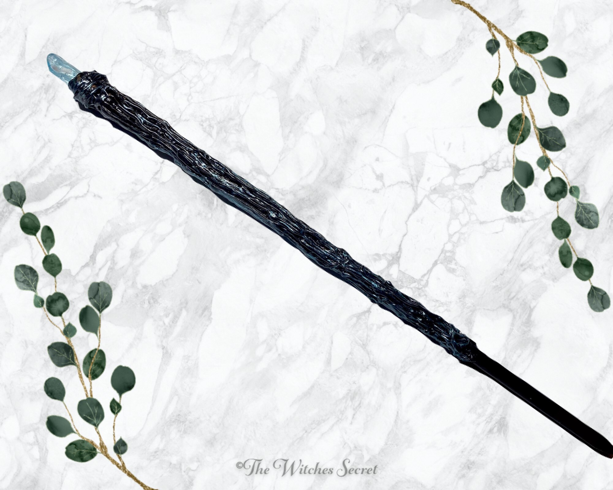 Magic Wand Blue Crystal Wand Witch Wand Gift for Witch - Etsy
