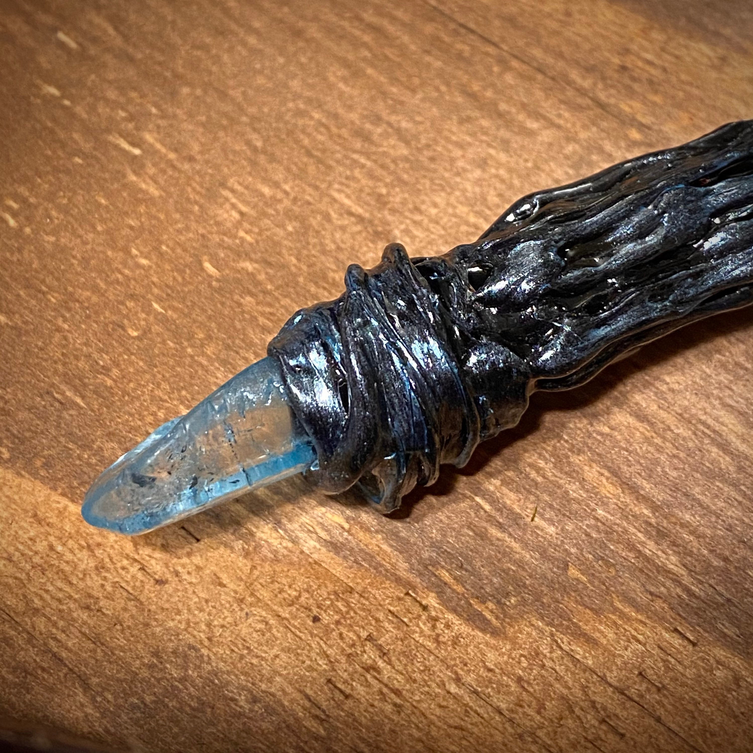 Magic Wand Blue Crystal Wand Witch Wand Gift for Witch - Etsy