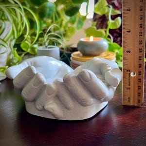 Concrete Hands | Cupped Hands Bowl | Concrete Catch All | Hand ...