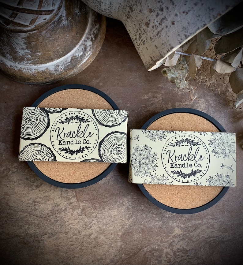 Round Concrete Coasters With Removable Cork Insert Cement - Etsy