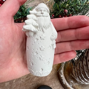 Set of Two Small Concrete Santa Claus Figurines | Father Winter ...