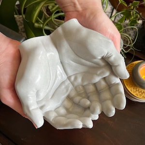 Concrete Hands | Cupped Hands Bowl | Concrete Catch All | Hand ...