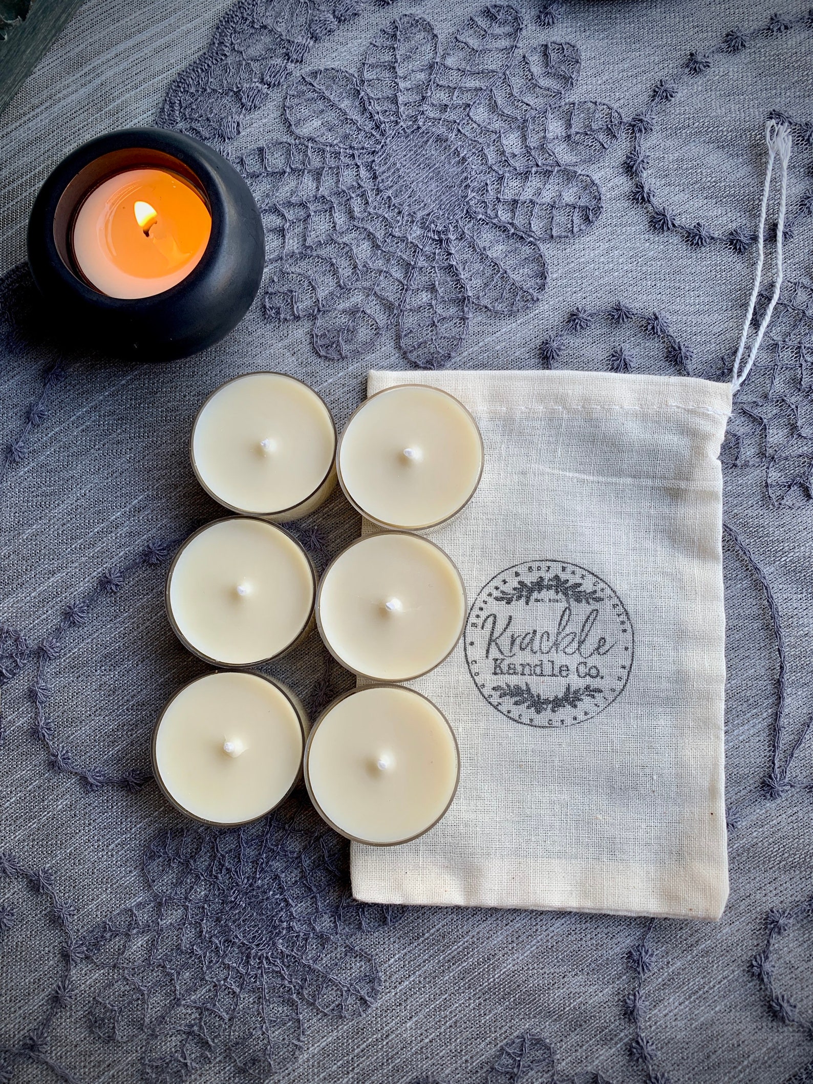 Set of 6 Tea Light Candles | Beeswax & Soy Wax | Choose Your Scent ...